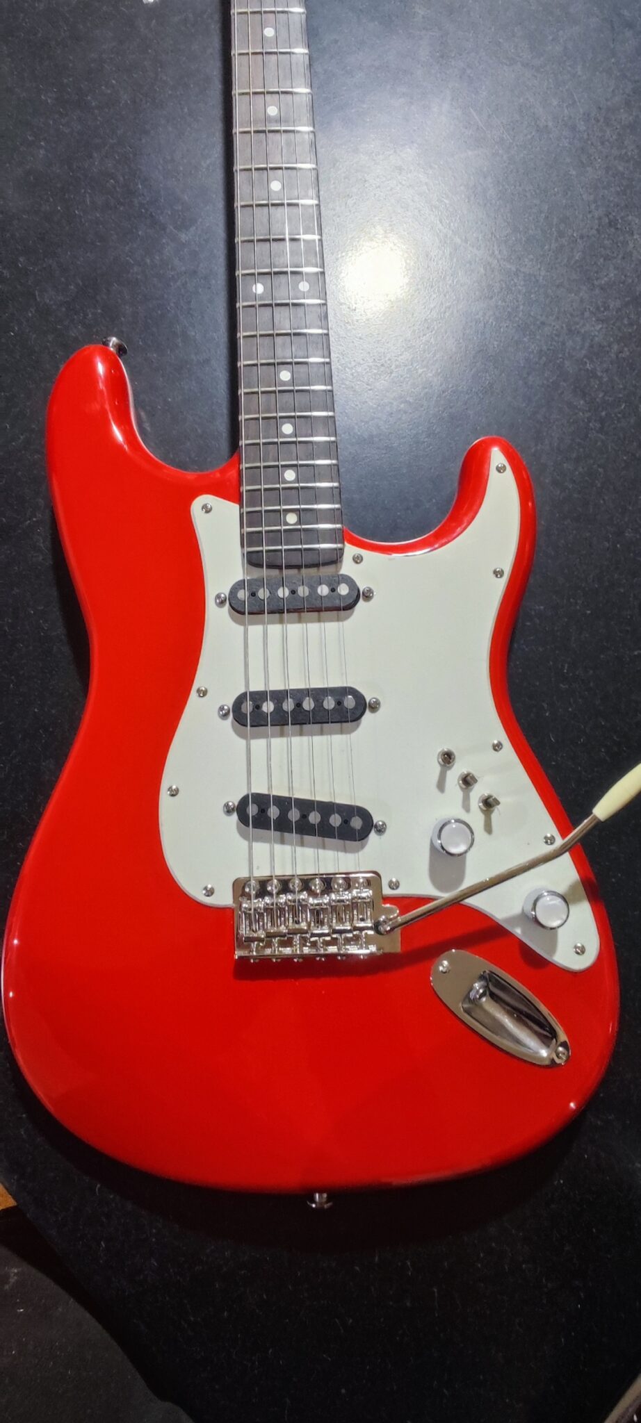 FIESTA RED STRATOCASTER GUITAR WITH SOUTHBOUND ASSEMBLY - Mr Fabulous ...